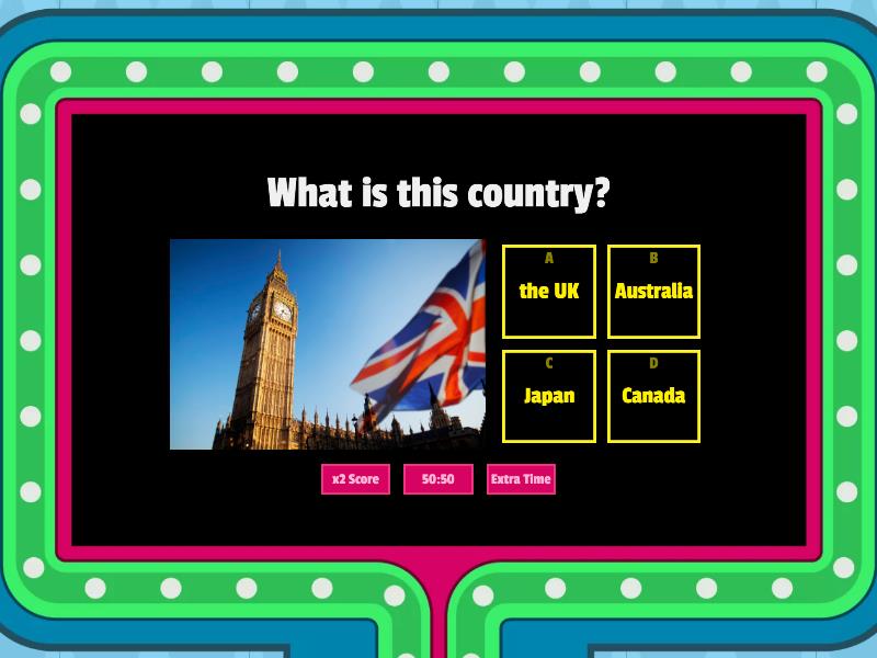 Countries & Nationalities - Gameshow quiz
