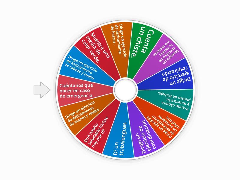 Ruleta para pausas activas - Rueda aleatoria