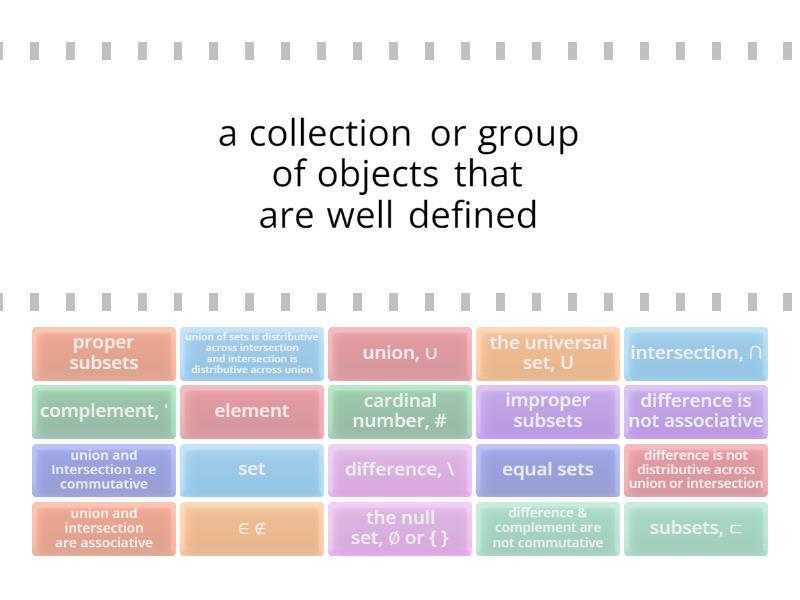 JC Sets - Find the match