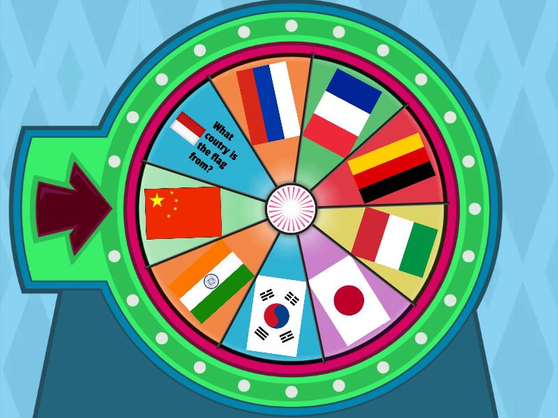 Flags - Spin the wheel