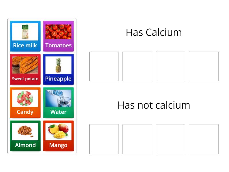 Human Body: calcium - Group sort