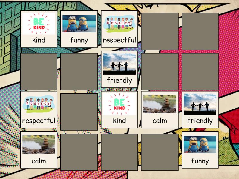 Character Traits - Matching pairs