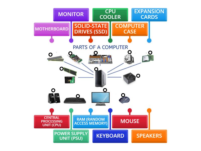 PARTS OF A COMPUTER - Labelled diagram