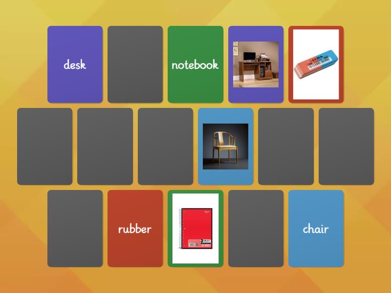 School memory game - Matching pairs
