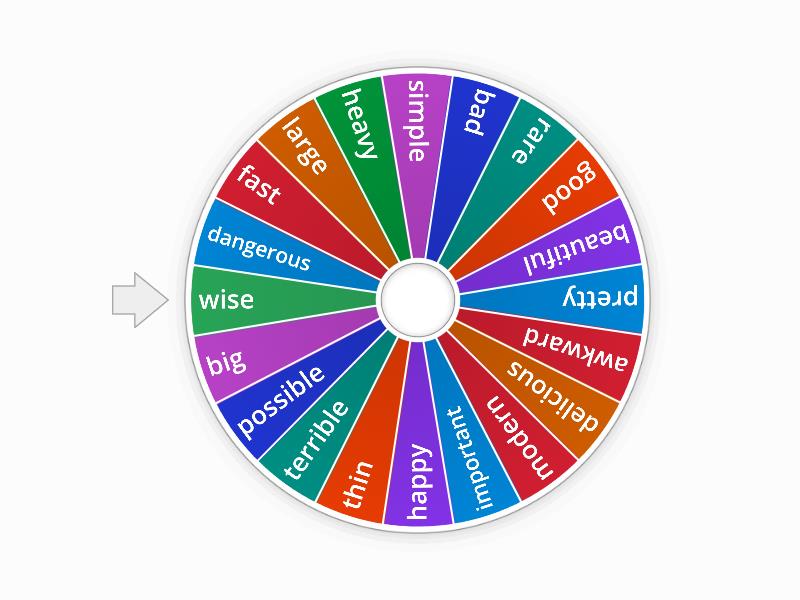 Adjective + er, more + adjective P4 - Random wheel