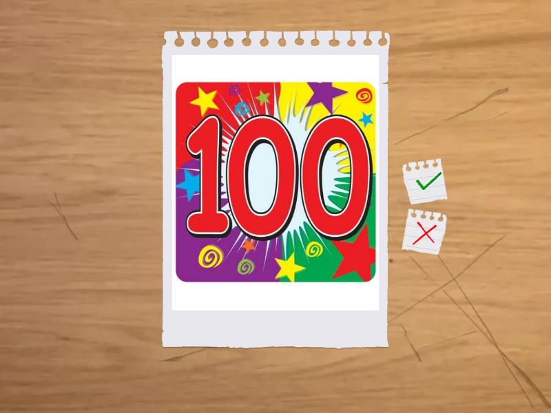 sayilar 100 - Flash cards