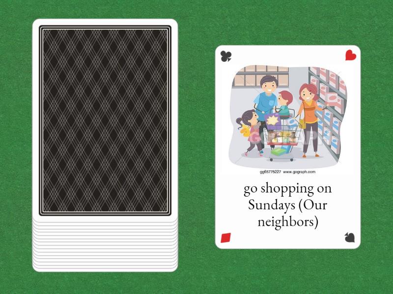Present simple positive/negative (cards) - Speaking cards