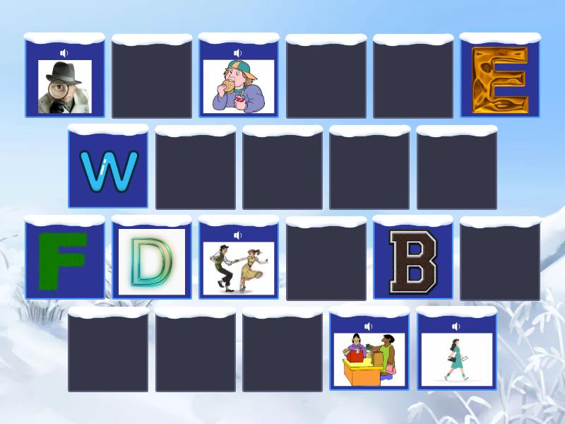 Alphabet Memory P,O,N,U,S,I,M,G - Matching pairs