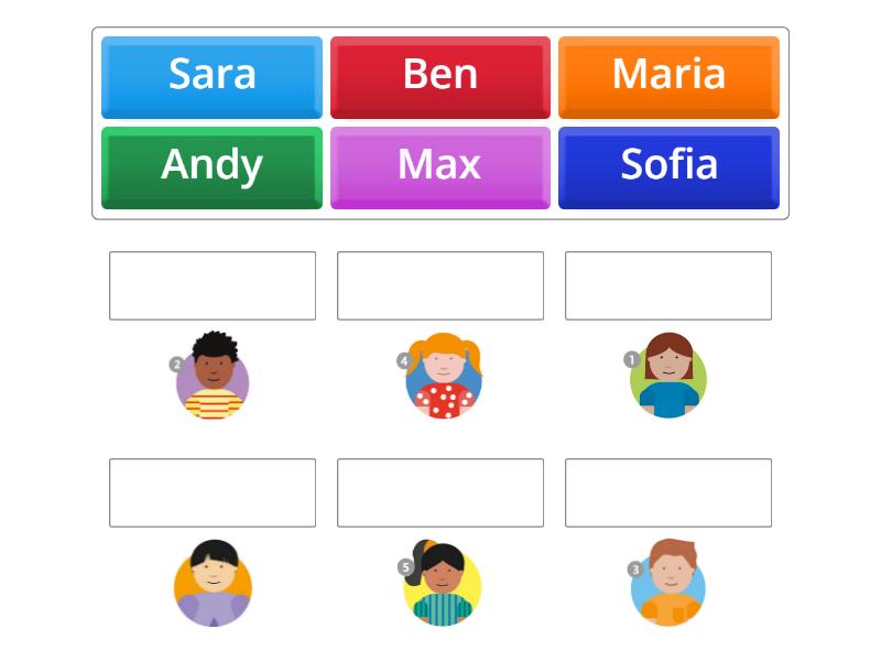 1-1: Pictures to the names - Match up