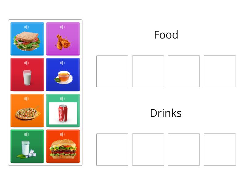 Food and drinks - Group sort