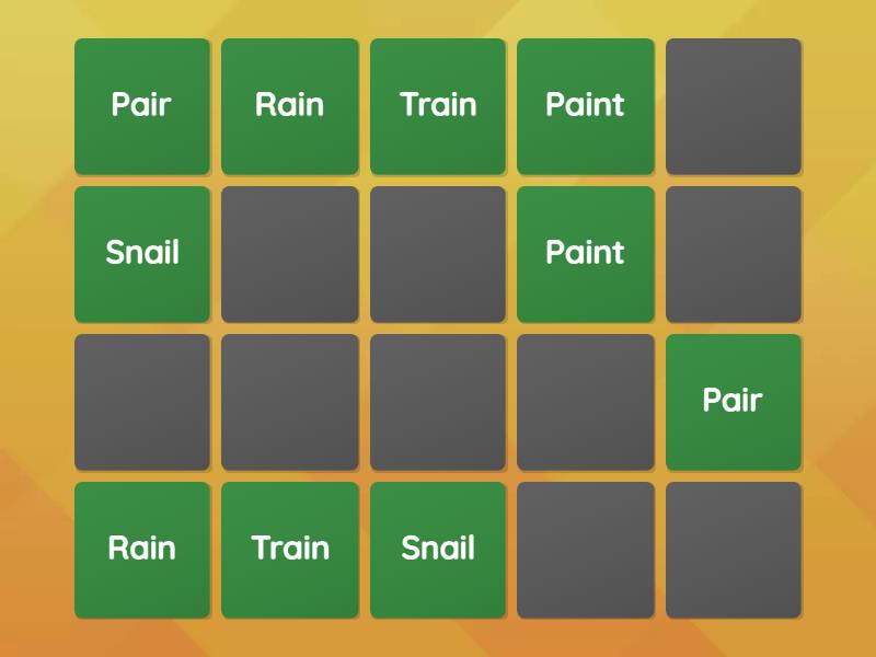 AI Words - RT - Matching pairs