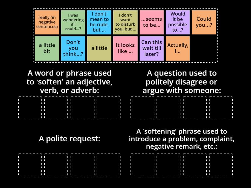 20. Being tactful: Useful expressions - Group sort