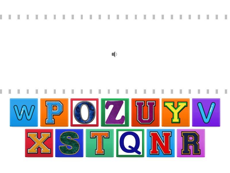 Alphabet N - Z - Find the match