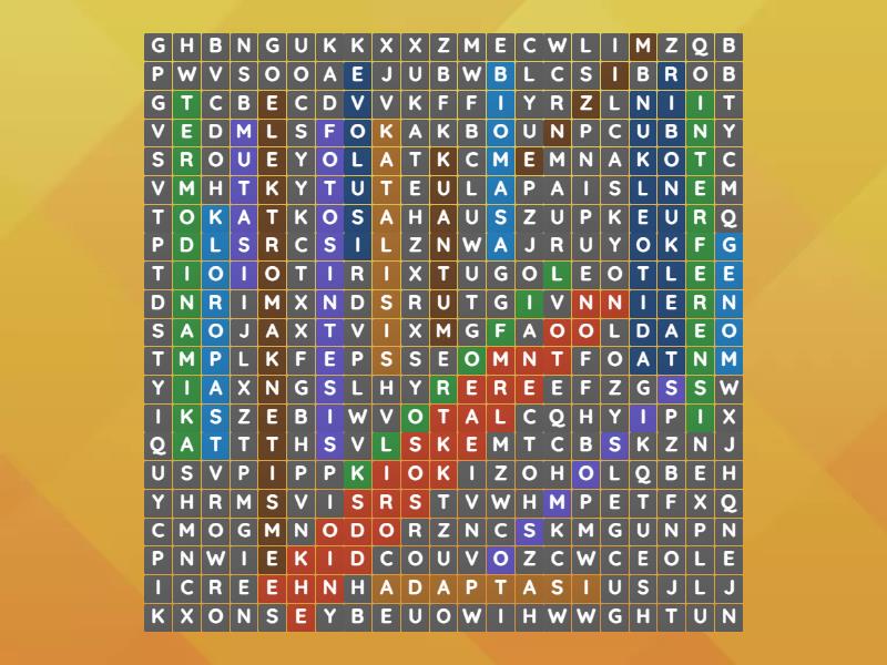 MENJELAJAH KATA ILMIAH KELAS 8A - Wordsearch