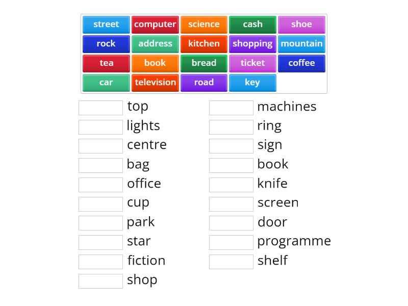 Compound nouns - Match up