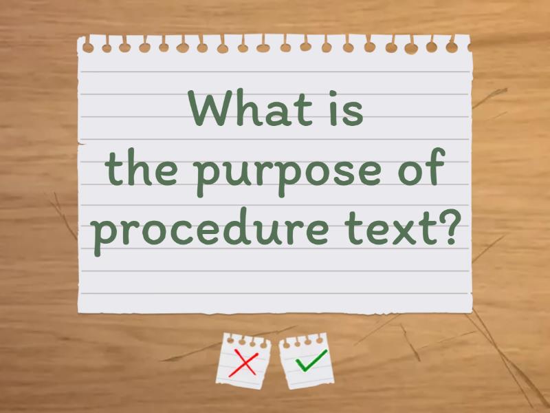 Procedure Text Diagnostic Test - Flash cards