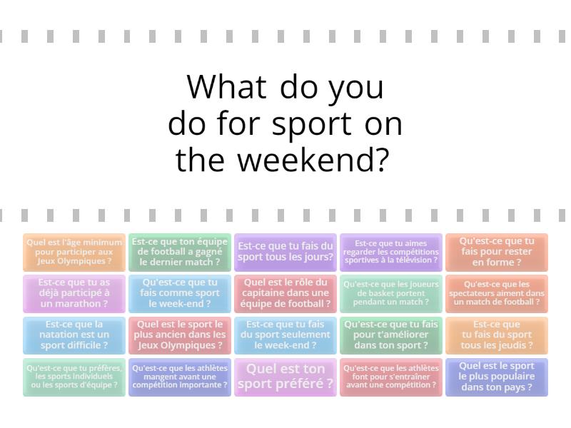 YEAR 8 FRENCH QUESTION TYPES QU'EST-CE QUE/ EST-CE QUE/ QUEL EST - Find ...