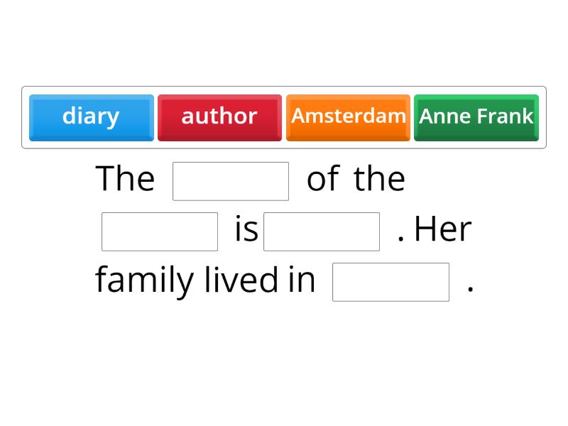 Setting - Complete the sentence