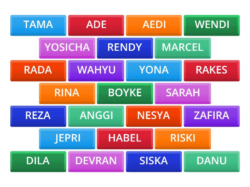 ACAK NAMA KELAS B - Fichas giratorias