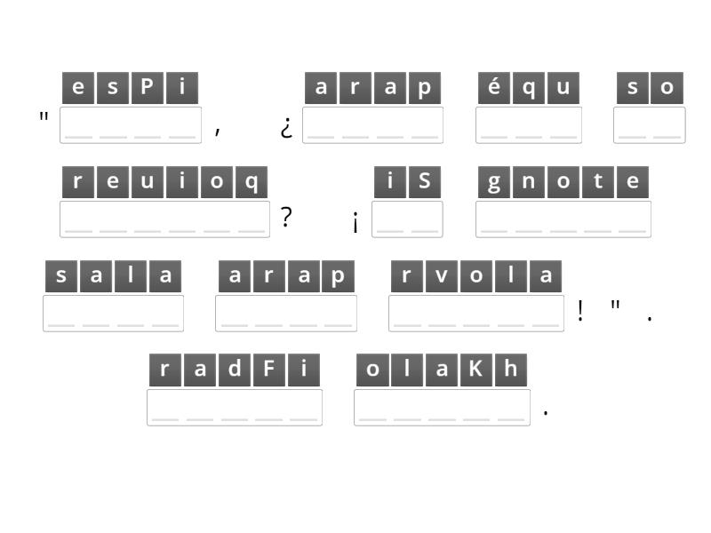 10 frases - Anagrama