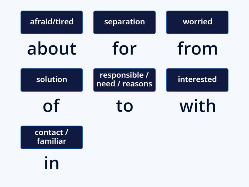 Preposition use - Match up