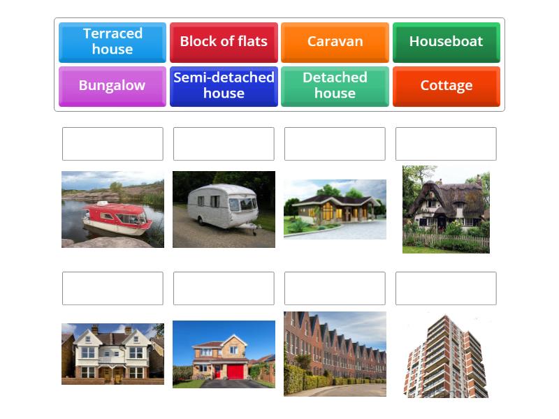 sound GG1 3.7 Types of houses QUIZ!! - Une las parejas