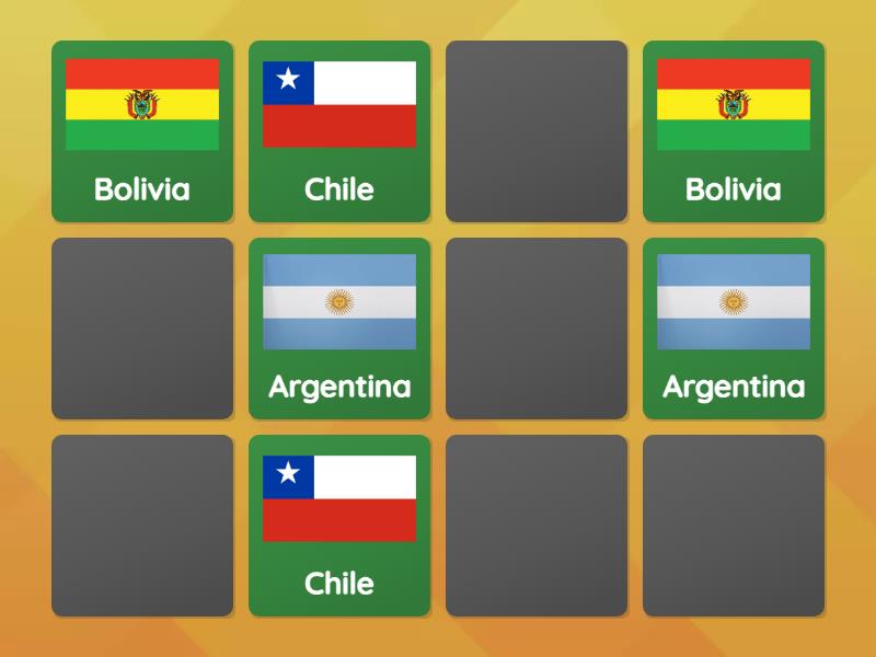 Flags - Spanish Speaking Countries 1 (6) - Matching pairs
