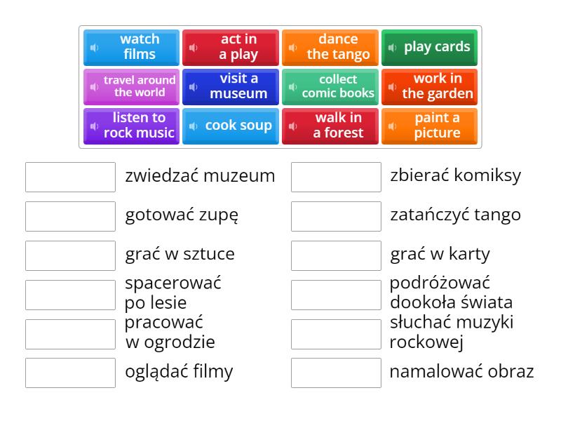 JE 5, unit 6a - Match up