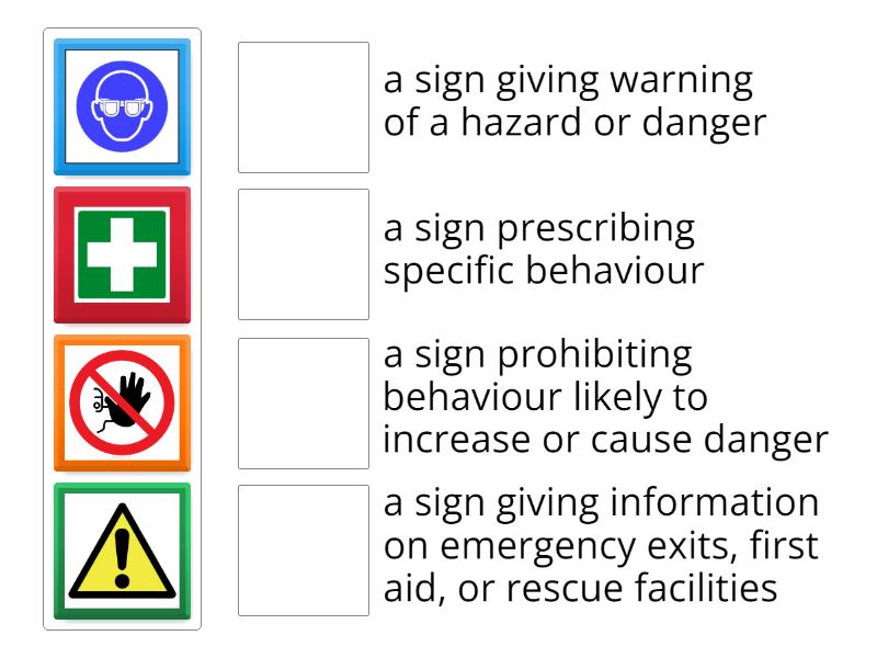 Signs and Signals Regulations - Match up