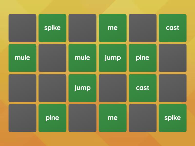 Closed/Open/Magic e - Matching pairs
