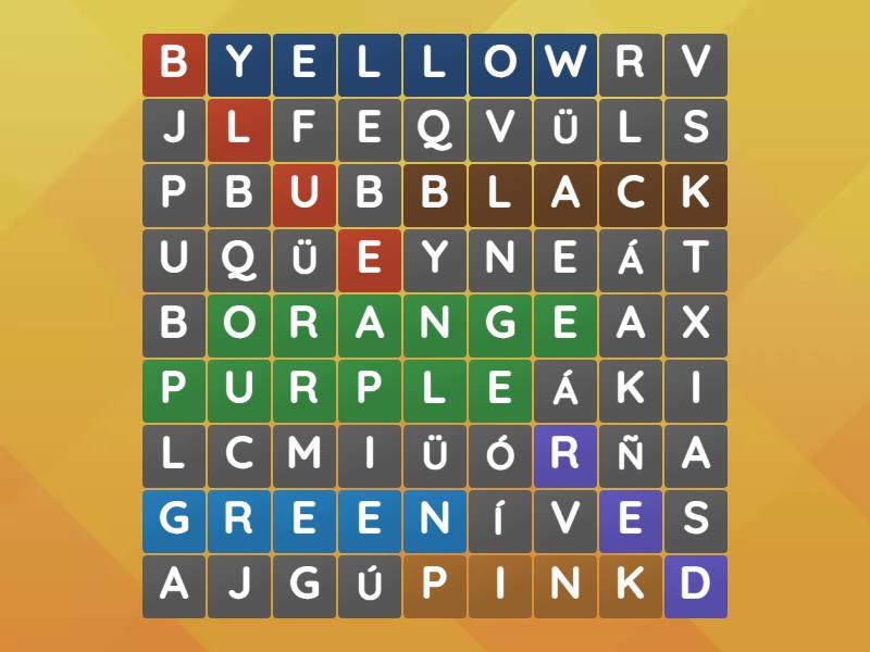 Colors - Wordsearch