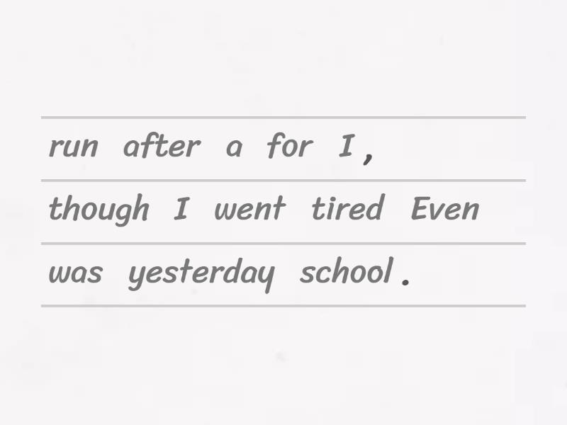 Exam Lift Mistakes B2 - Unjumble