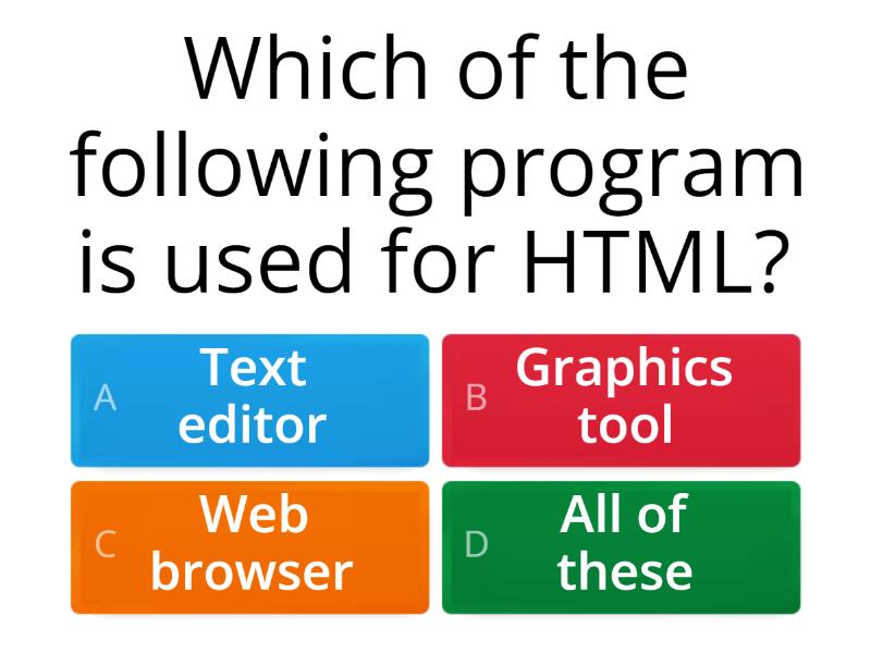 Std 8 Html Chapter 1 Introduction To Html Activity 1 Quiz 5351