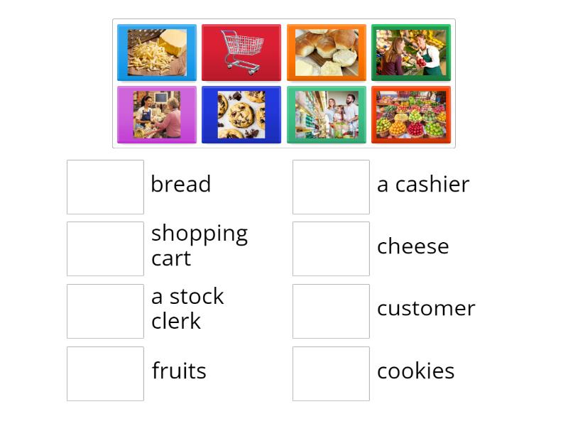 supermarket items - Match up