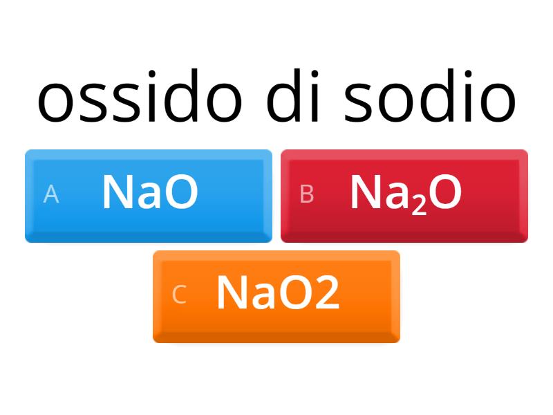OSSIDI - FORMULE - Quiz