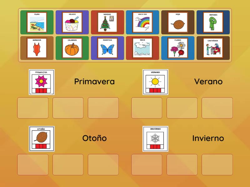 Las estaciones del año - Group sort