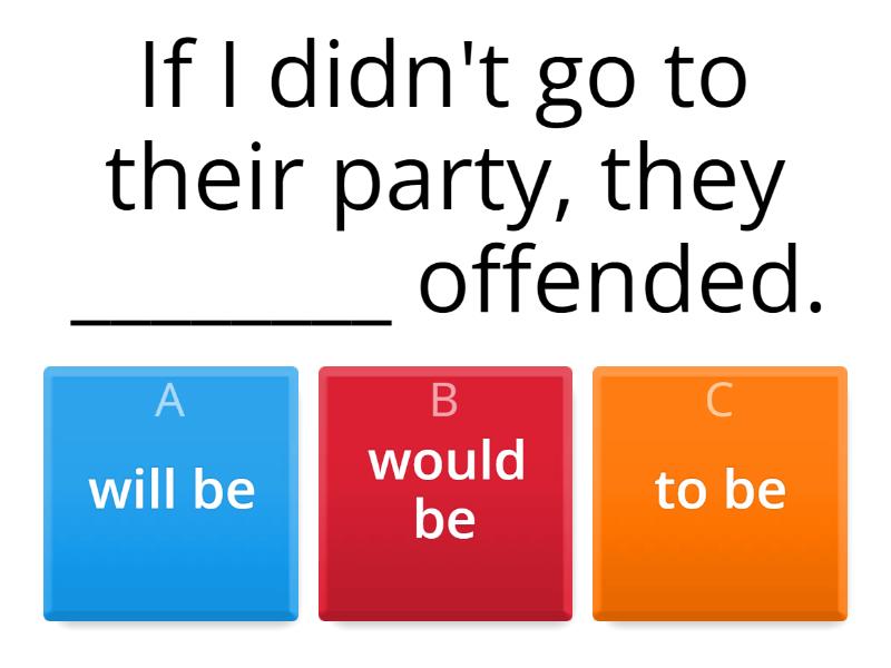 Zero, First, and Second Conditional - Quiz