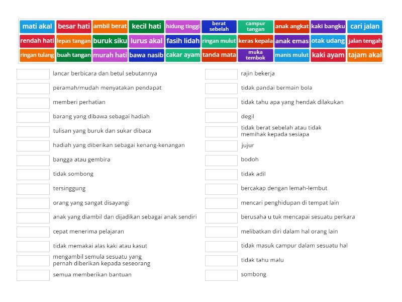 P3 Peribahasa - Match up