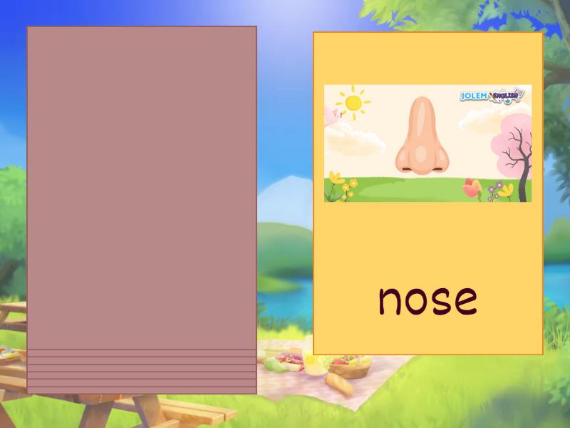 Fa1 U3 L1+2 This is my nose vocab card - Speaking cards