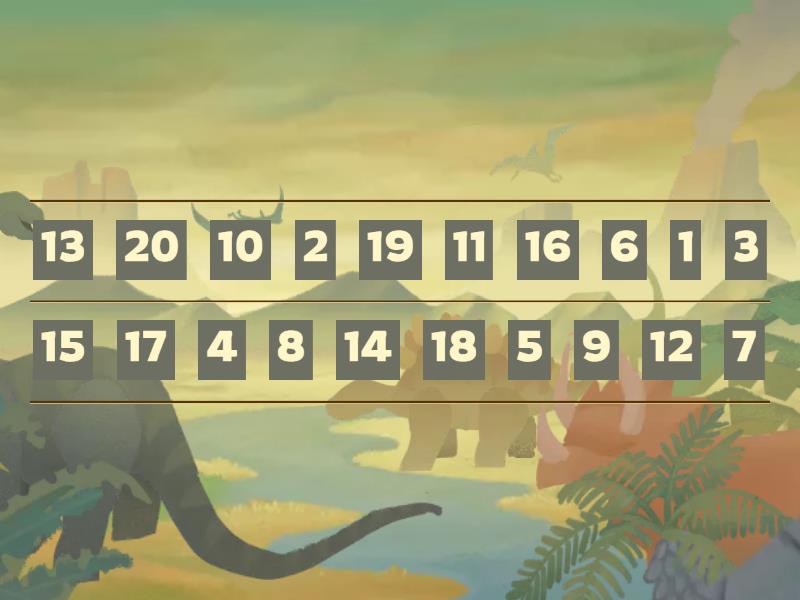 Numbers (1-20) - Unjumble