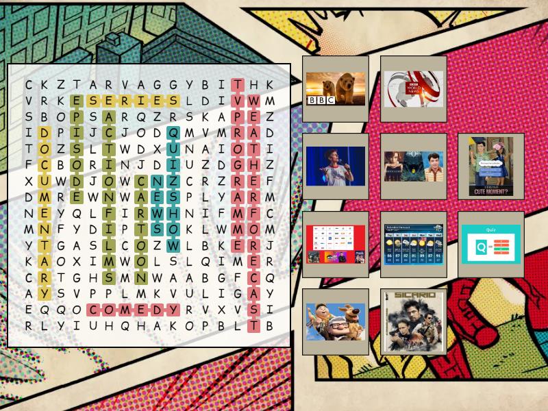kb 5 TV programme - Wordsearch