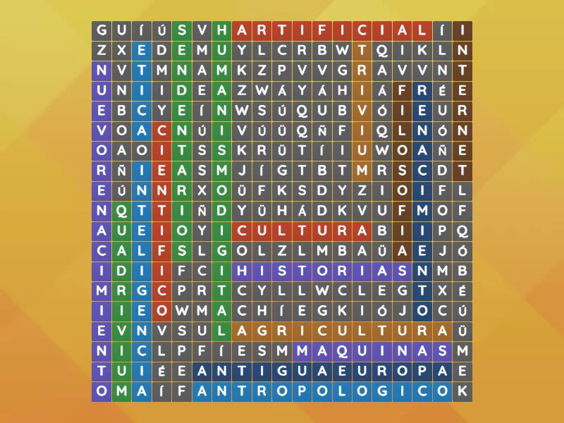 sopa de letras unidad 1 - Wordsearch