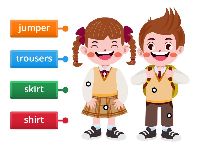 School uniform - Labelled diagram