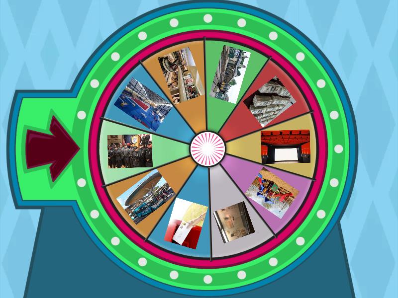 places in town - revision (part 1) - Spin the wheel