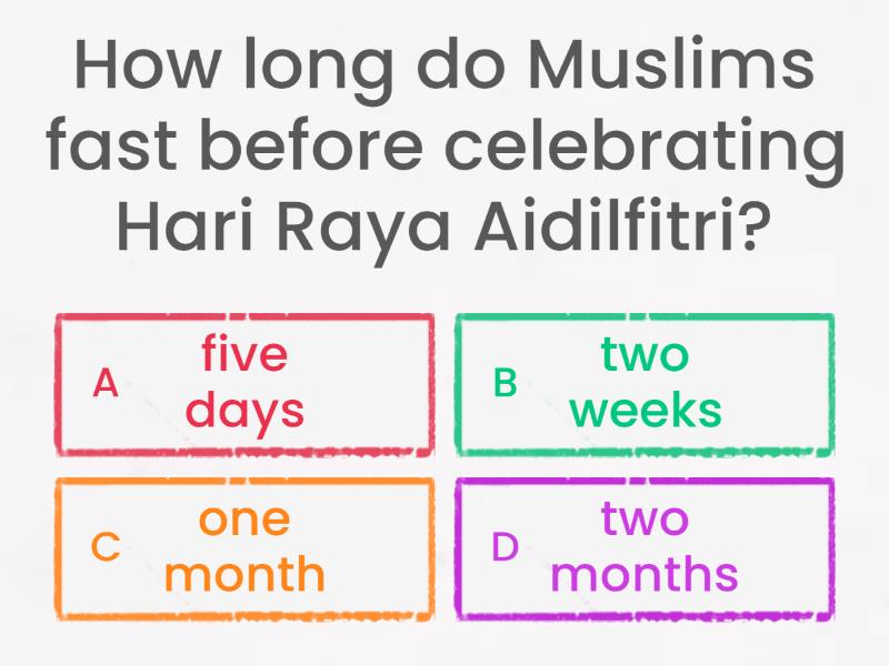 Hari Raya (P1-P3) - Quiz