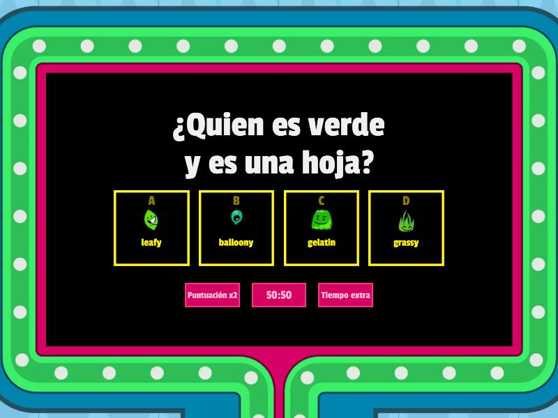 Bfdi quiz (español/spanish) - Gameshow quiz