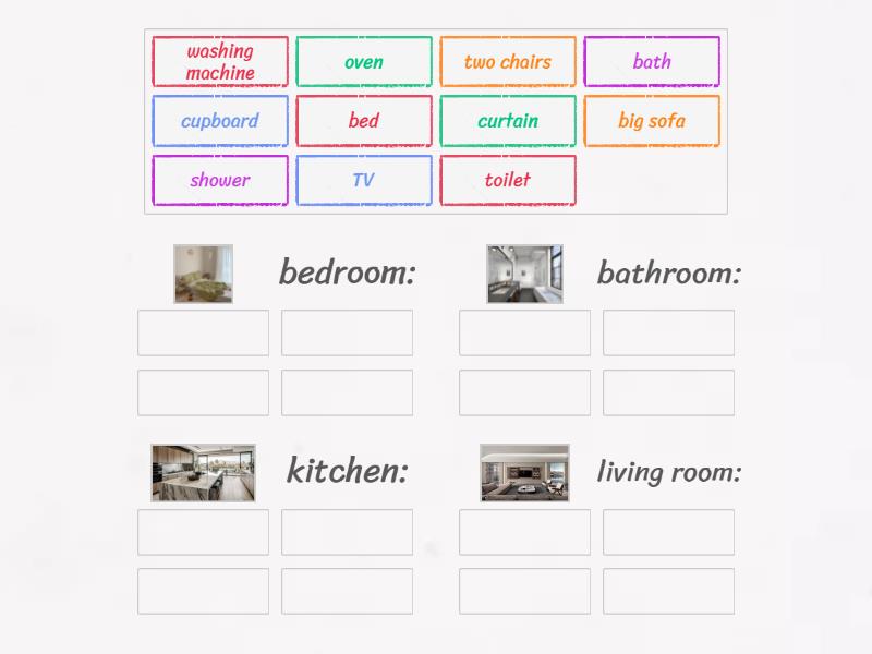what is in the room? - Group sort
