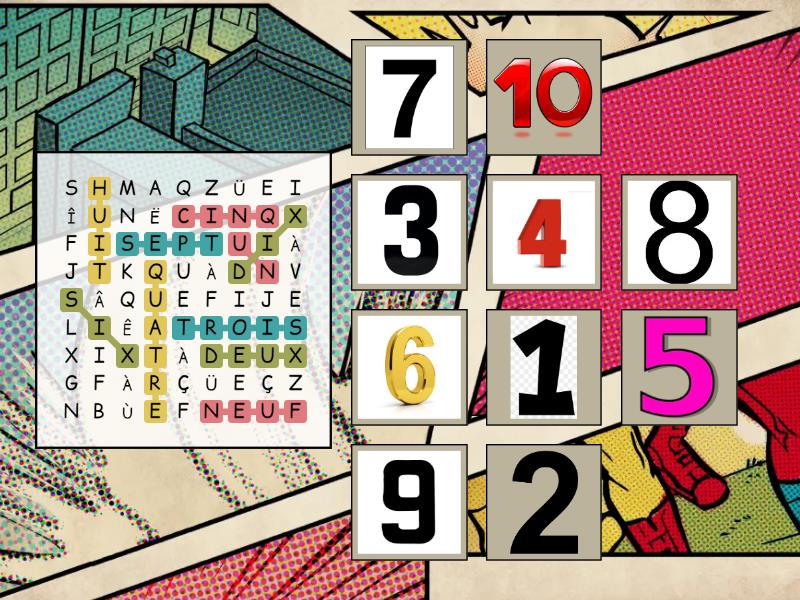 Les nombres - Wordsearch