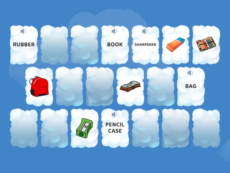 SCHOOL OBJECTS Memory Game - Parejas