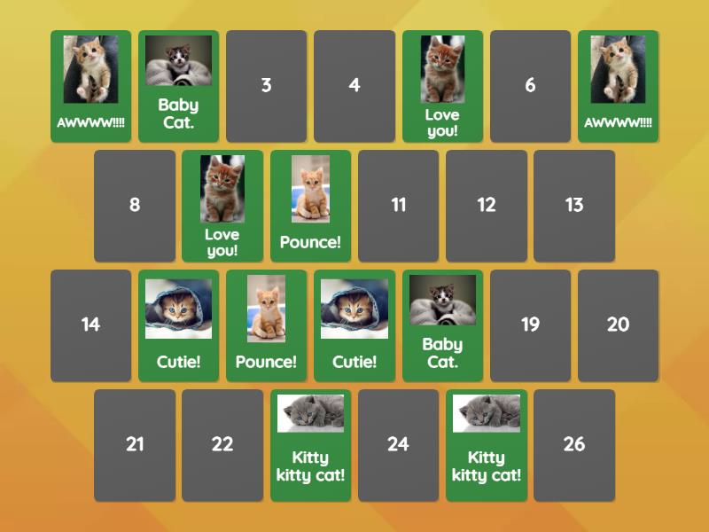 Kitty Cat match! - Matching pairs